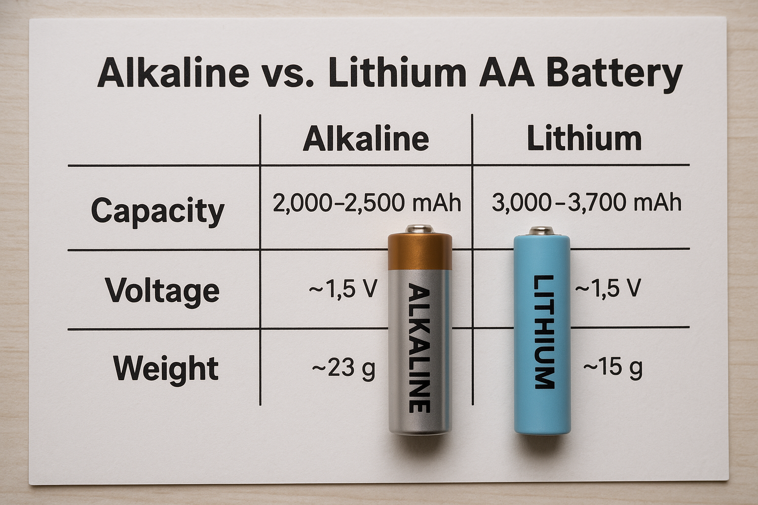 Alkaline vs Lithium Batteries: The Ultimate Side-by-Side Comparison